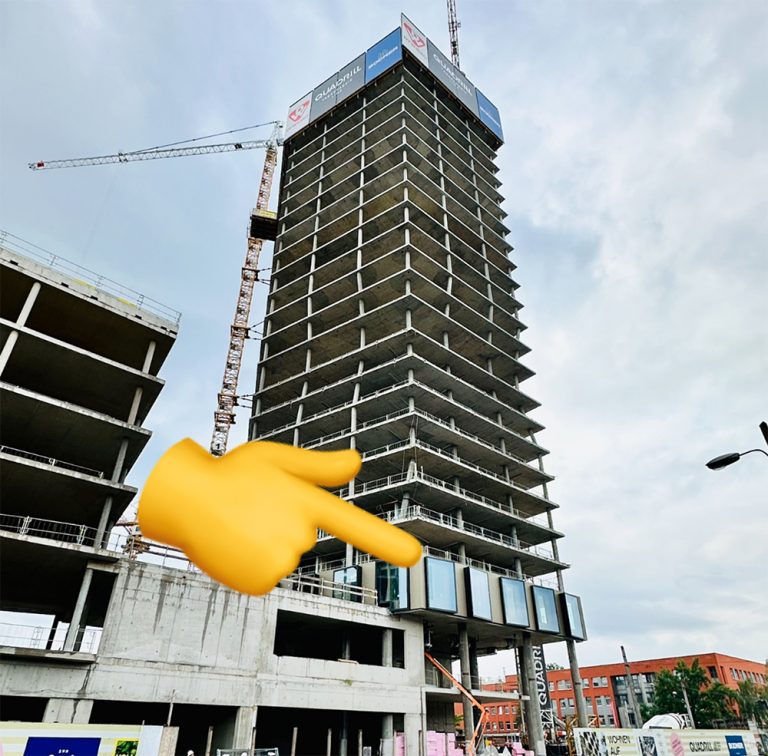 Quadrill Tower: Weiter Rätselraten rund um Fassadenbau - LINZA!